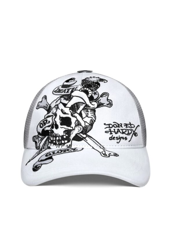 Boné Ed Hardy Trucker Deathorglory White – block